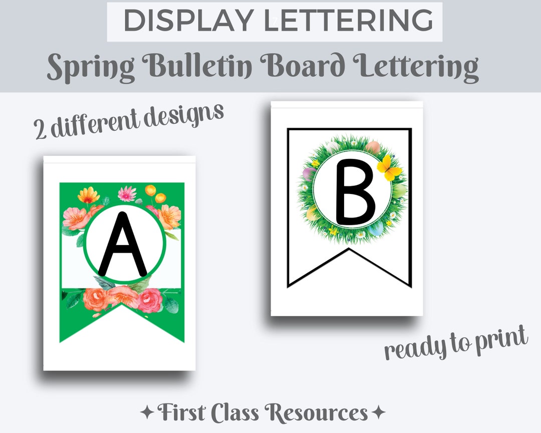 Spring Bulletin Board Lettering, Classroom Decor, Spring Theme ...