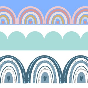 Teacher Bulletin Board Borders Rainbow Board Borders Modern Classroom ...