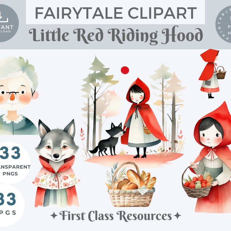 Little Red Clipart - Etsy