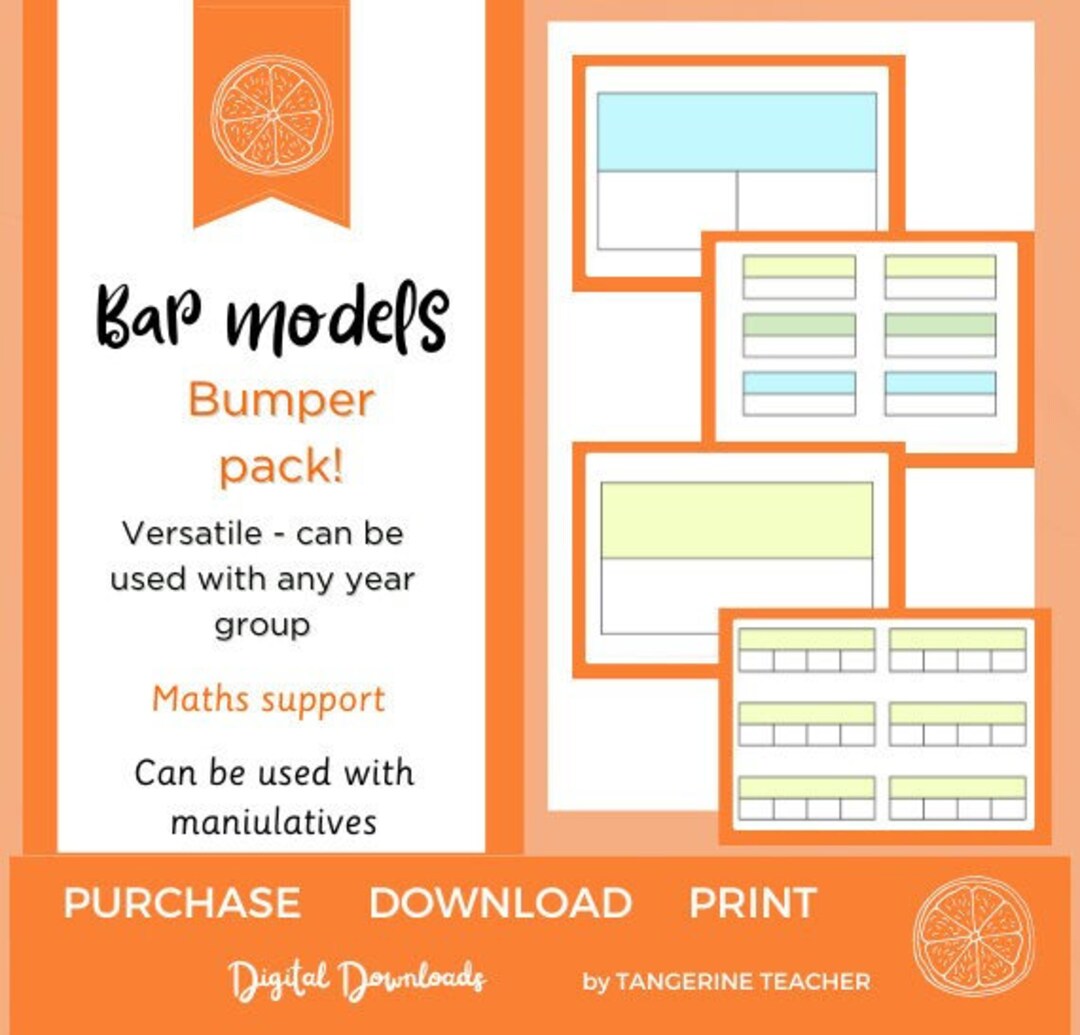 Bar Model Template Bundle Learning Resource Manipulatives or - Etsy