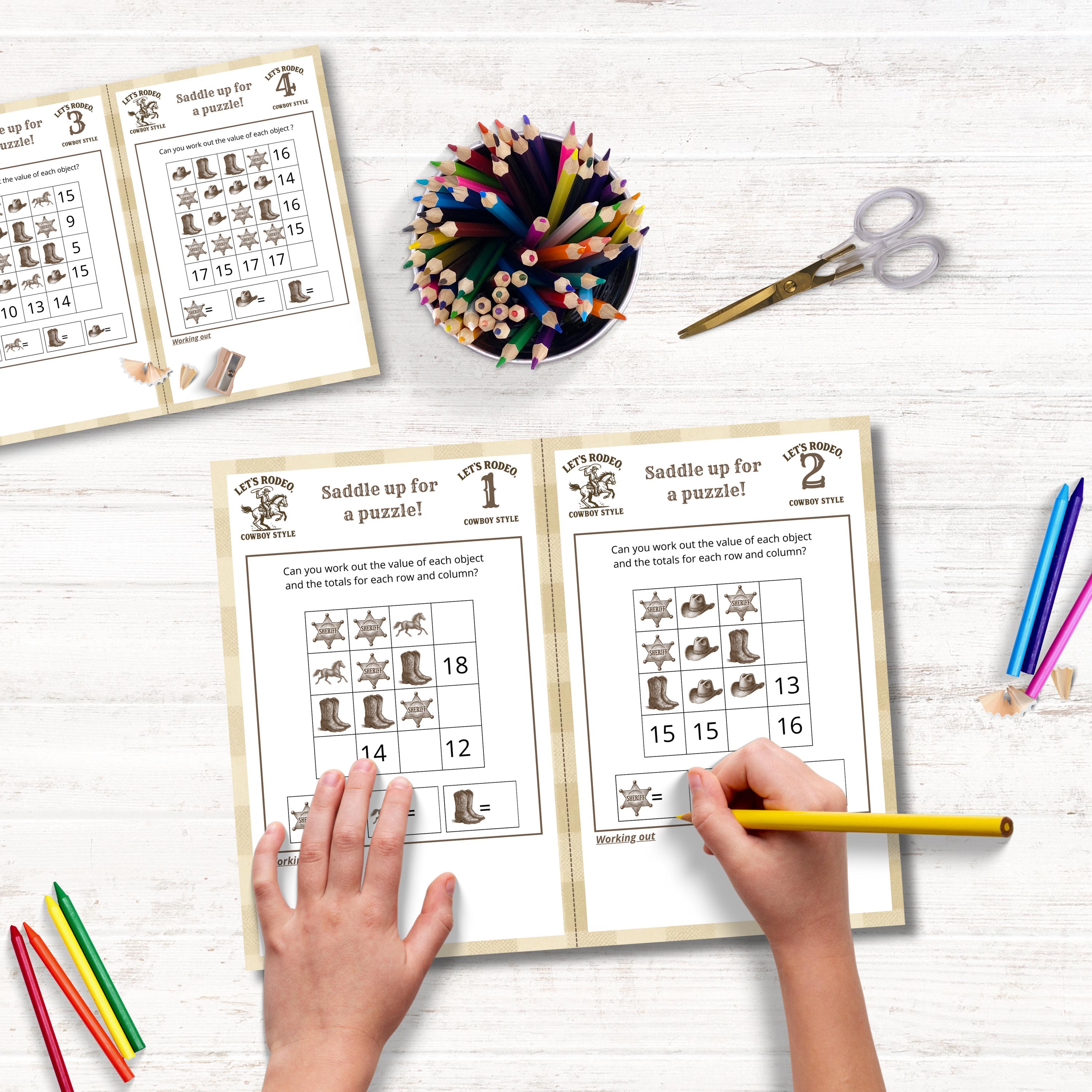 Logic Puzzles for Kids, Wild West Activity Pack, Critical Thinking ...