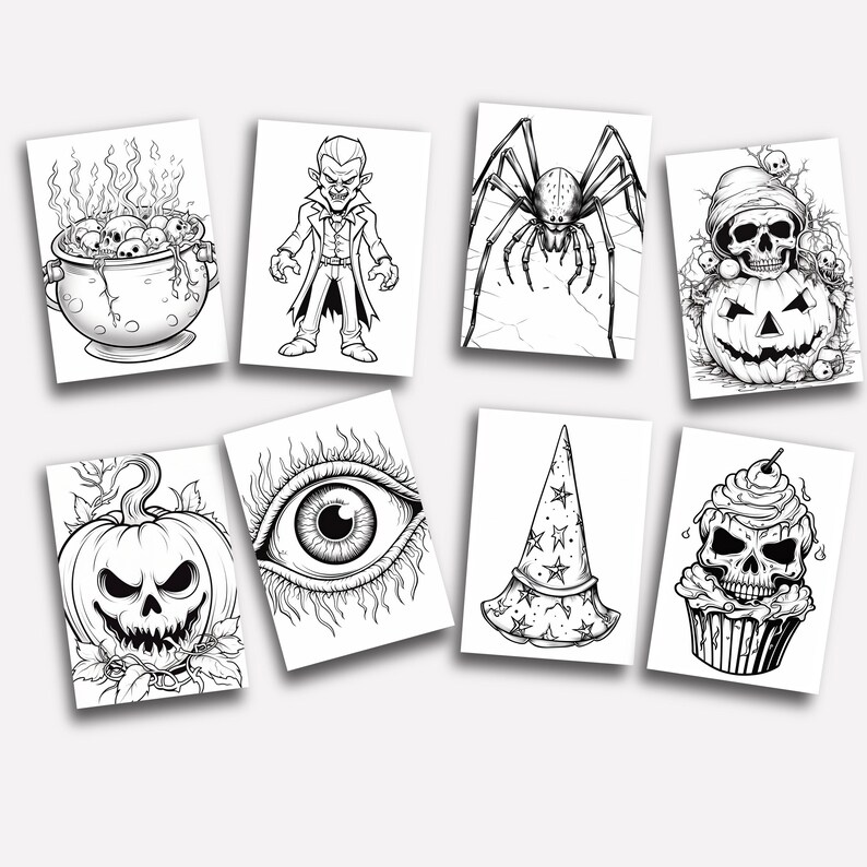 Halloween Coloring Pages for Kids, Spooky Coloring Pages, Halloween ...