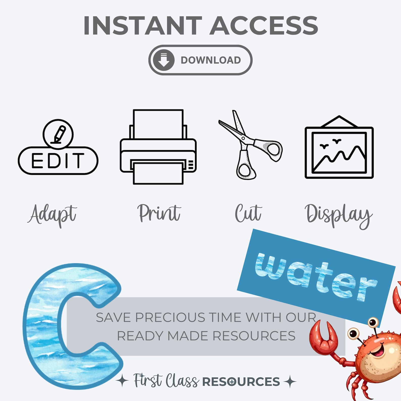 Under the Sea Themed Letters and Numbers, Ocean Wonders Water Waves ...