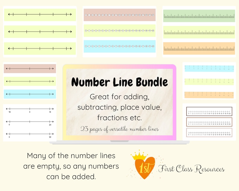 Number Line Bundle, Counting, Maths Scaffolds, Learning Resources, SEND ...