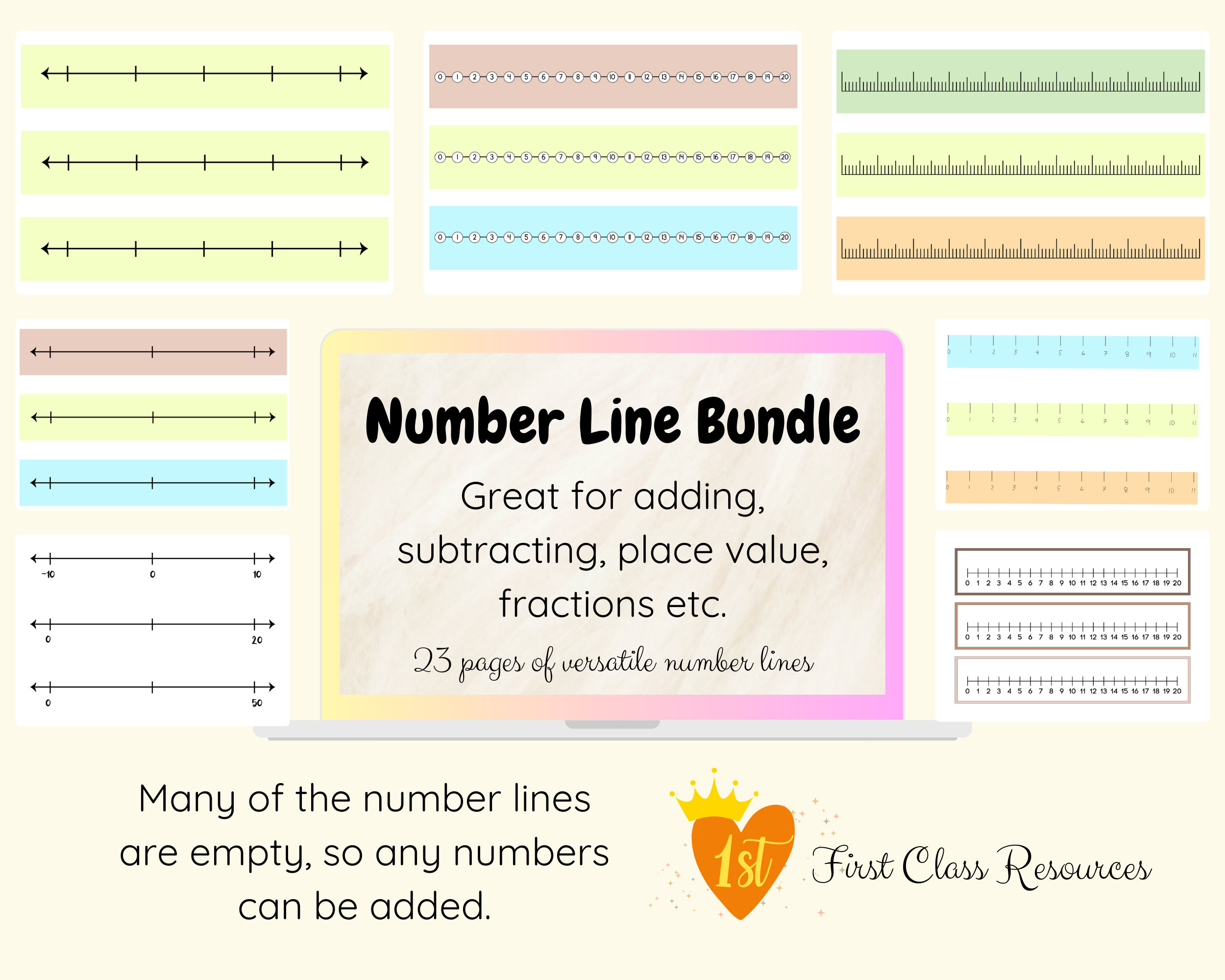 Number Line Bundle, Counting, Maths Scaffolds, Learning Resources, SEND ...