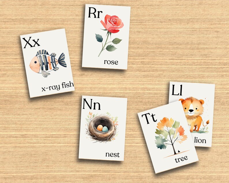 Nature Themed Alphabet Cards, Alphabet Posters Classroom Decor ...