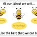 Ready Respectful Safe Posters, Three Bees, Editable School Rules ...