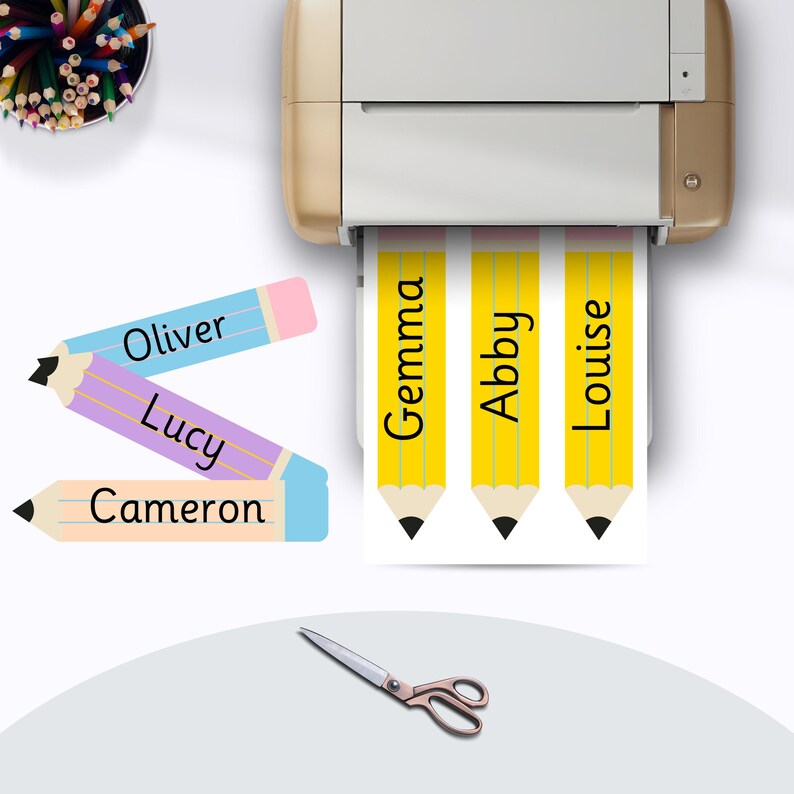 Editable Pencil Classroom Name Tags Labels Printable Student Kids ...