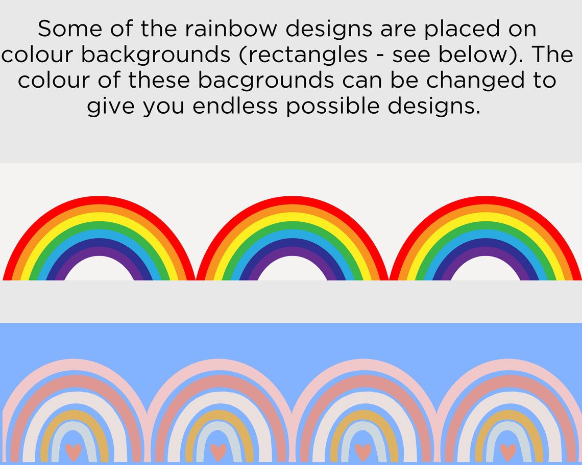 Teacher Bulletin Board Borders Rainbow Board Borders Modern Classroom ...