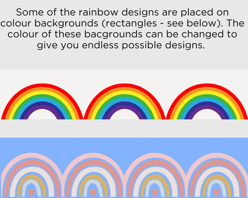 Teacher Bulletin Board Borders Rainbow Board Borders Modern Classroom ...