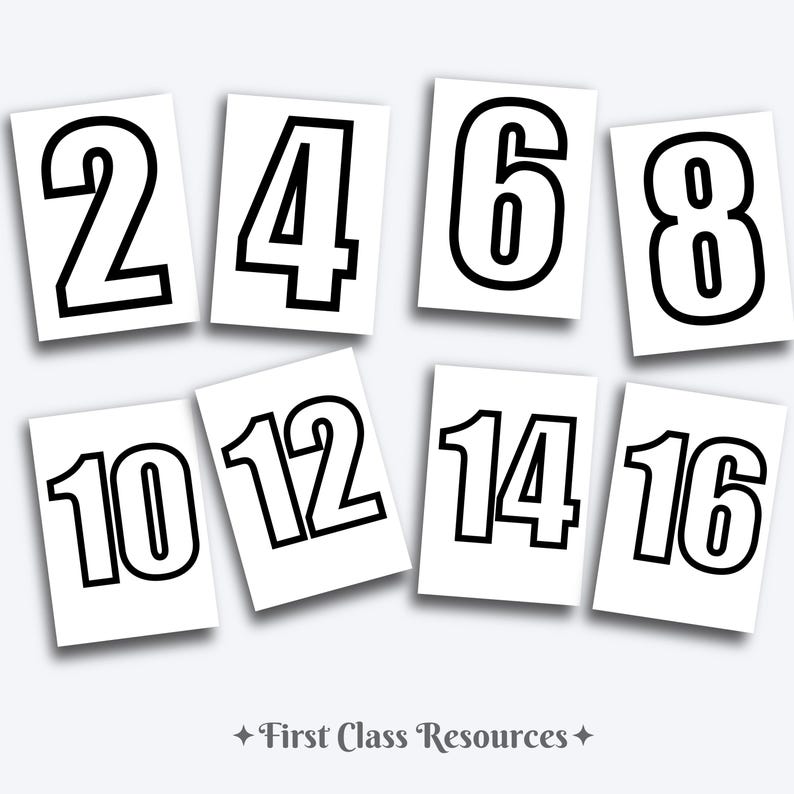 Large Printable Numbers for Classroom, Printable Numbers 0-20 Block ...