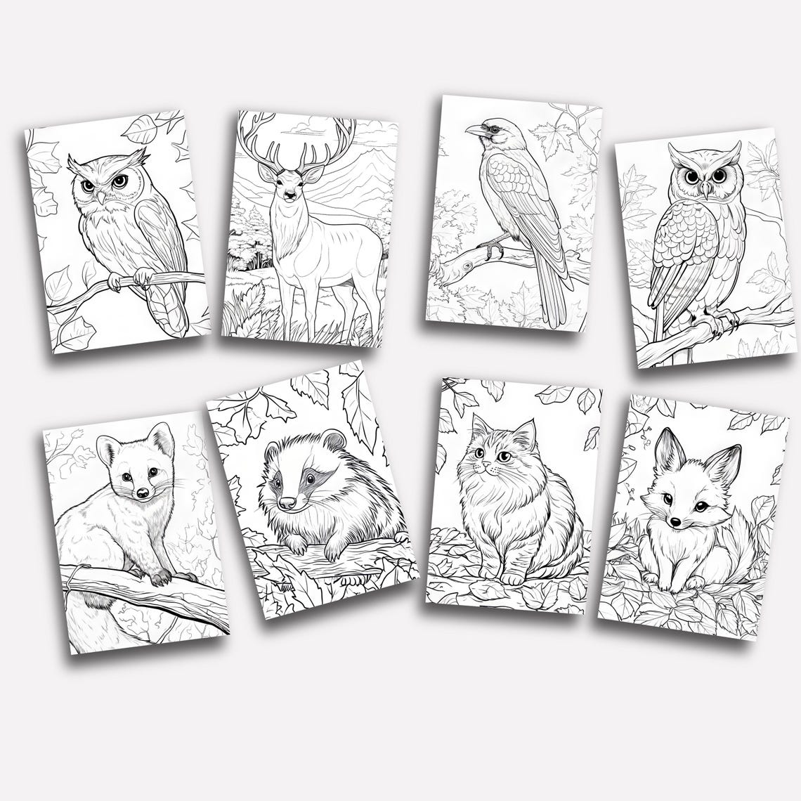 Autumn Animals Coloring Pages for Kids Fall Autumn Coloring Pages ...