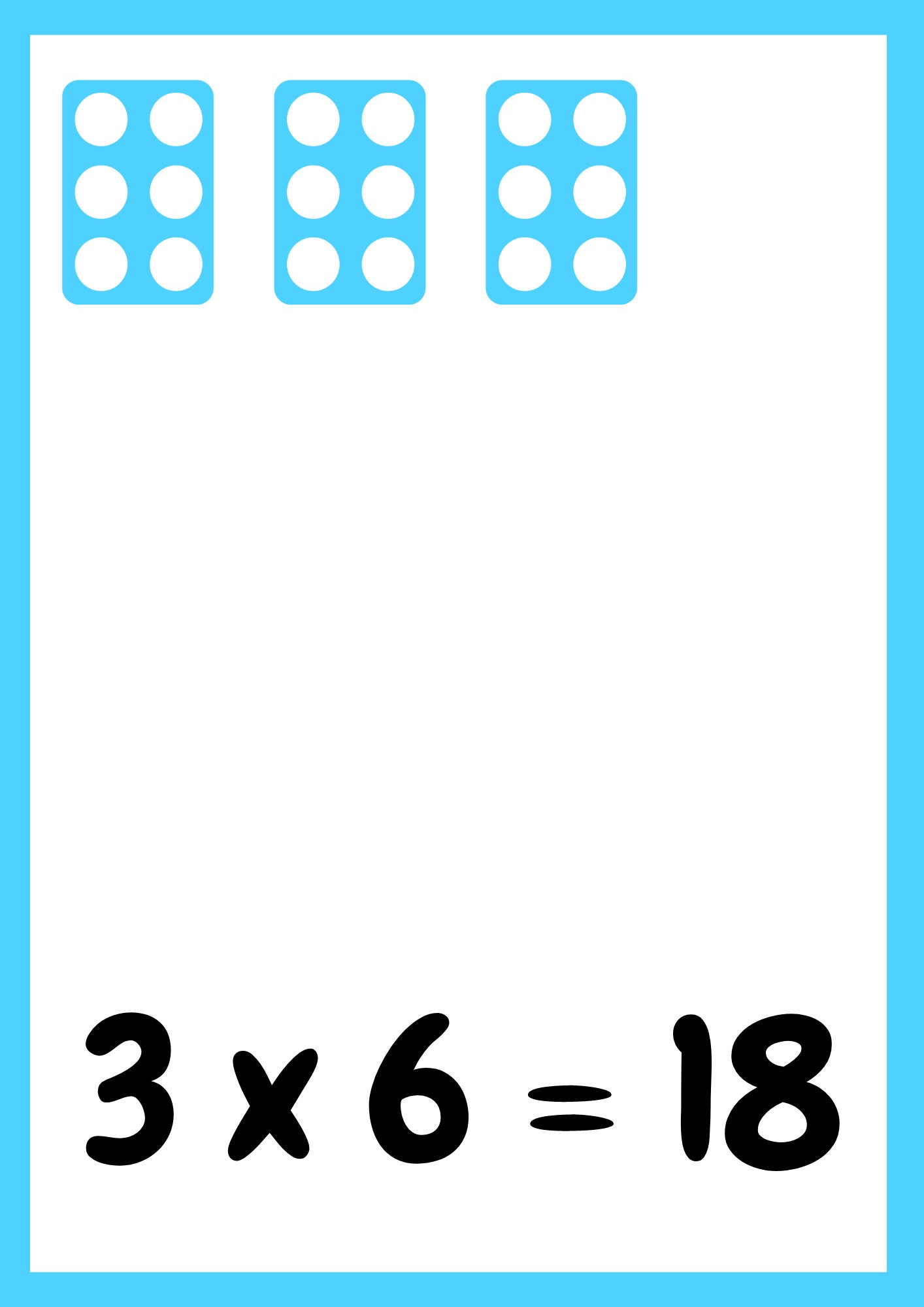 6 Times Table Posters Cards Visual Aid Using Eggs Numicon - Etsy