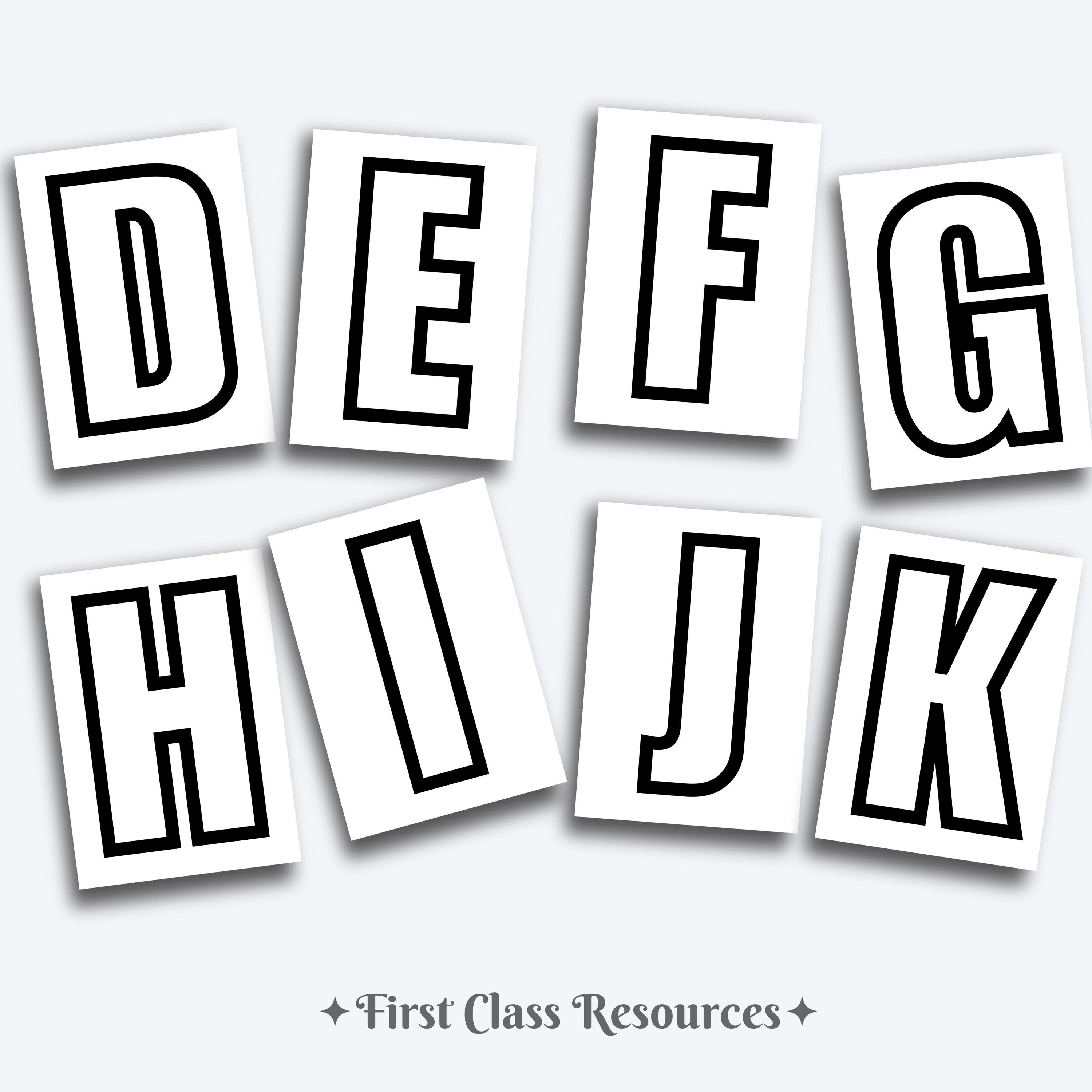 Large Printable Letters for Classroom, Printable Alphabet Upper Case ...