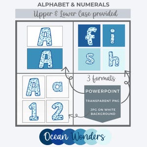Under the Sea Ocean Wonders Printable Bulletin Board Fish Letters ...