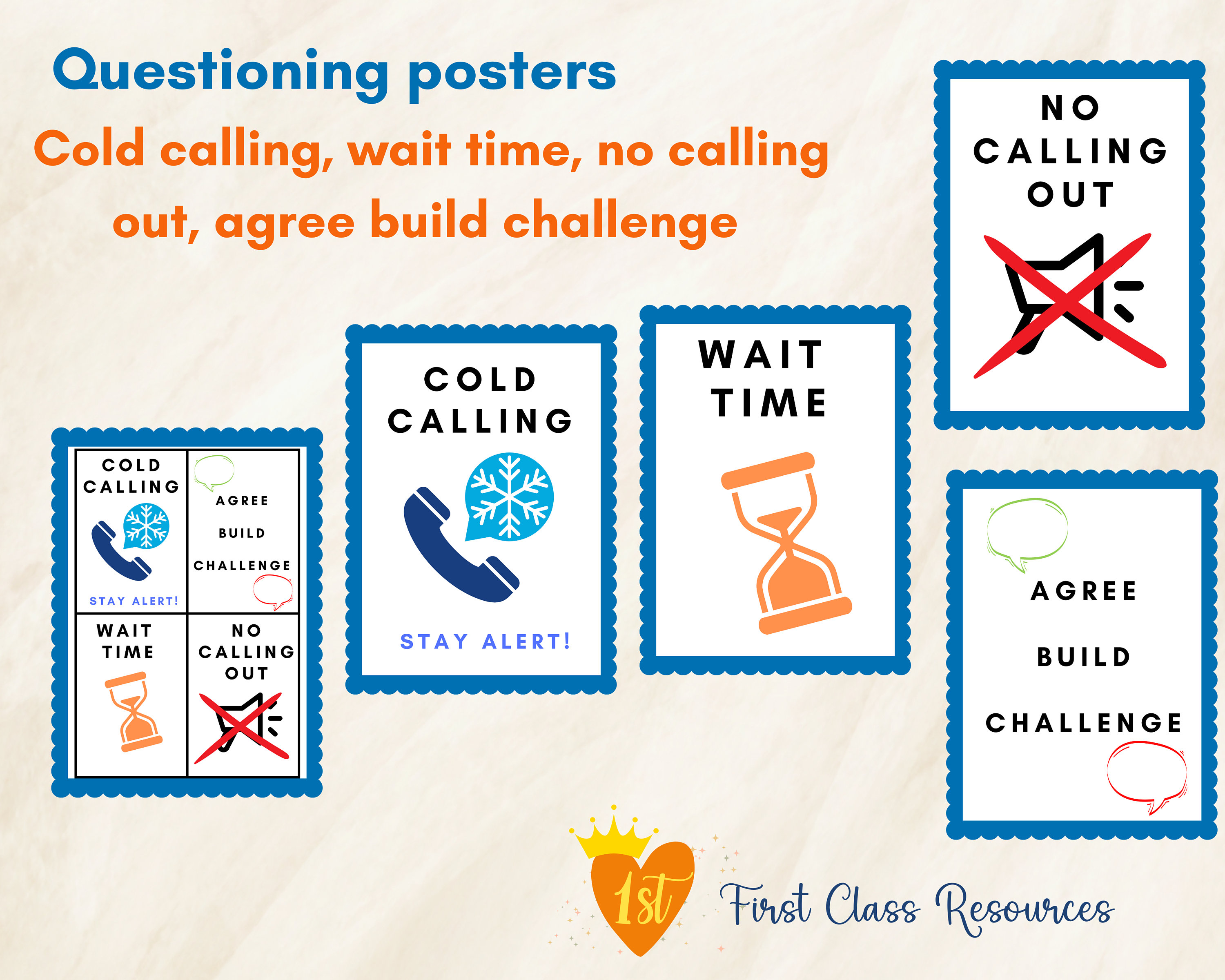 Classroom Posters Questioning Posters Cold Calling Question Types Agree ...