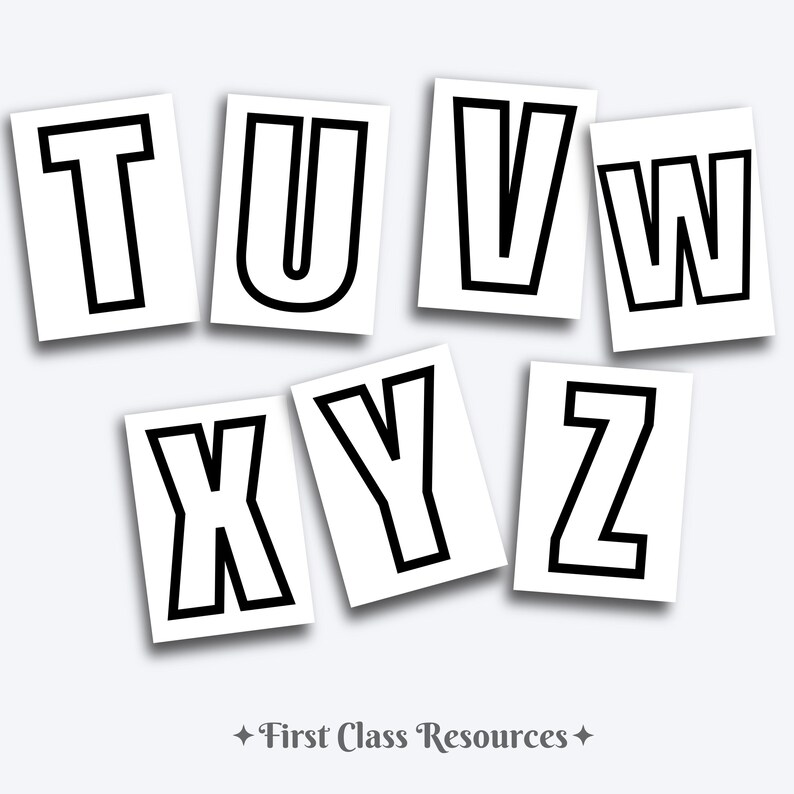 Large Printable Letters for Classroom, Printable Alphabet Upper Case ...