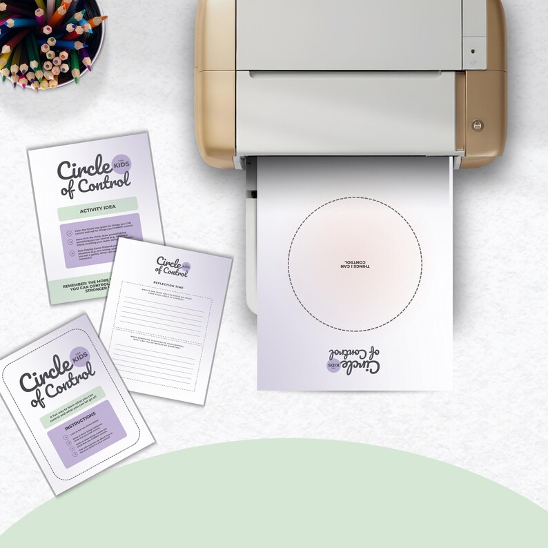 Circle of Control Worksheet for Kids, Emotional Regulation Activity ...