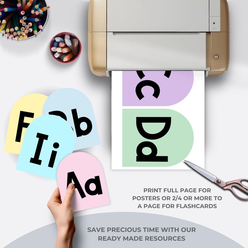 Pastel Alphabet and Number Posters Bundle, Editable A-Z & 1–20 Display ...
