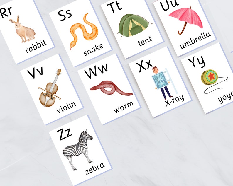 Classroom Watercolor Alphabet Posters Educational Alphabet Poster ...