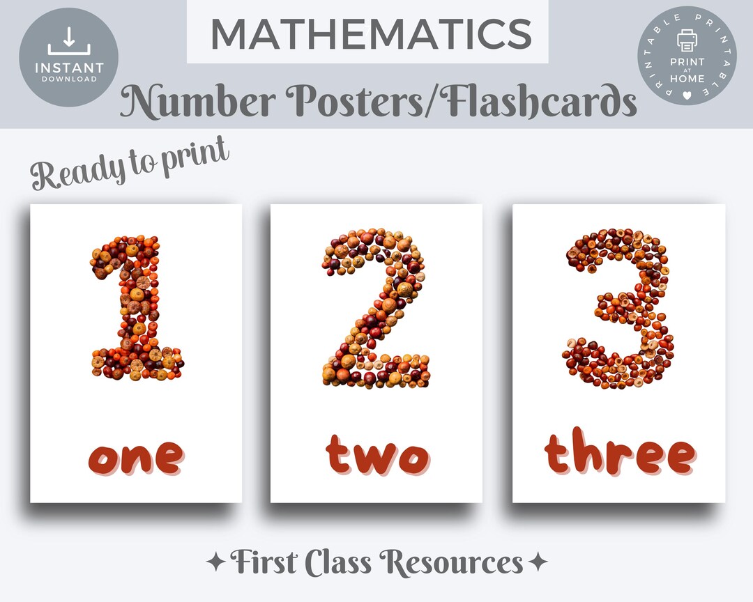 Natural Numbers for Classroom, Classroom Decor, Classroom Resources ...