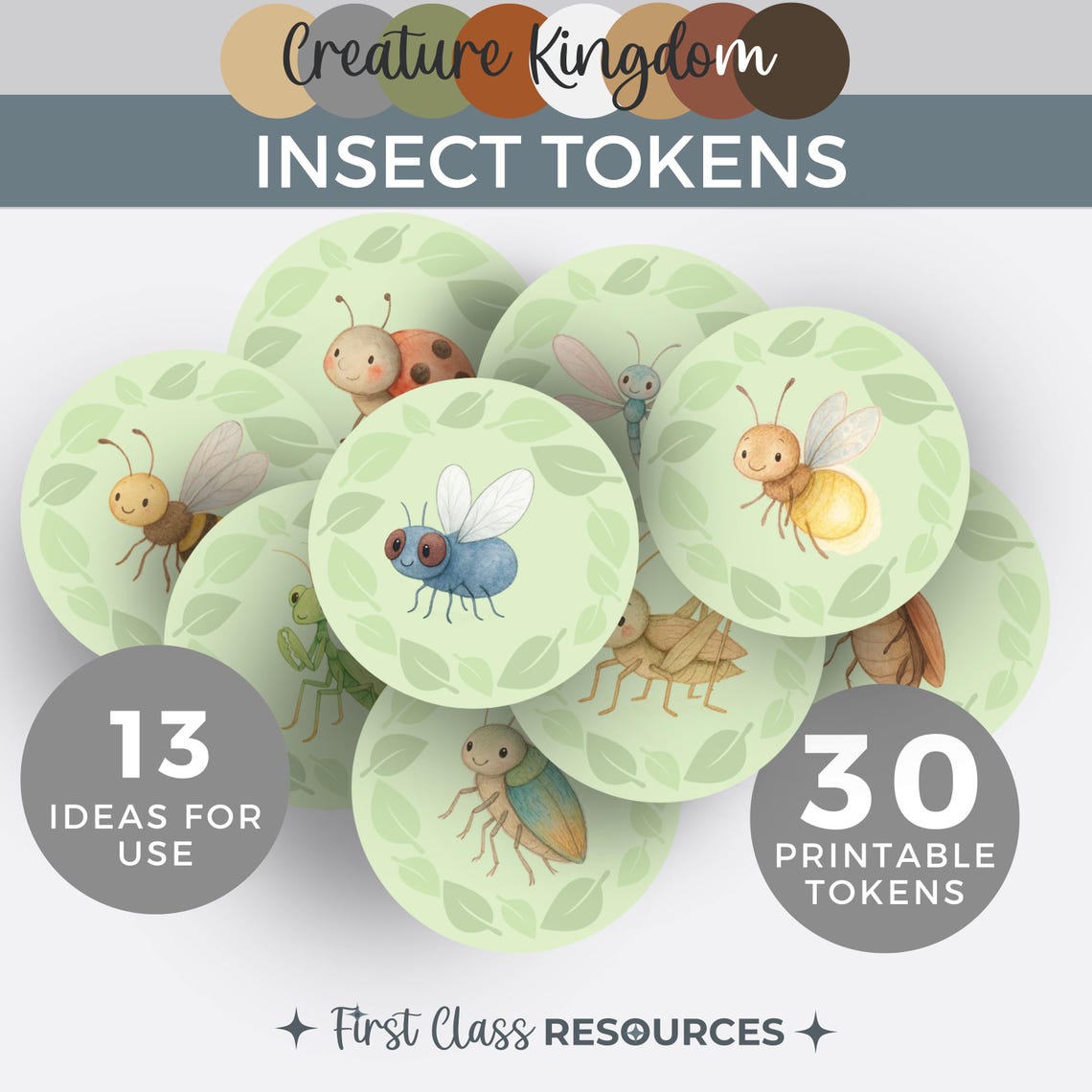 Insect Leaf Tokens Printable, Bugs and Insects Classroom Resource ...