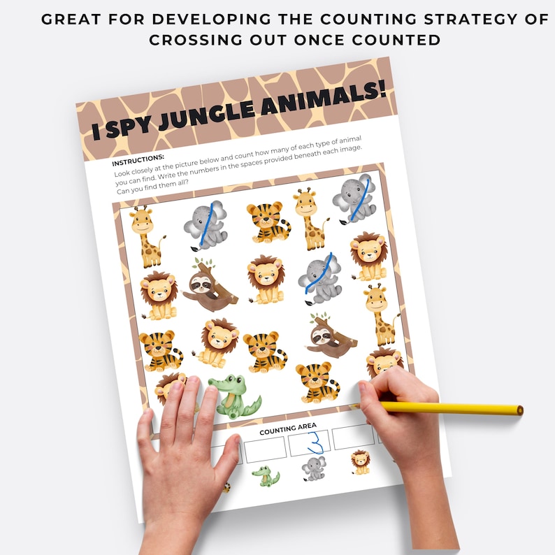 I Spy Animals Printable Activity Sheets, I Spy Jungle Animals Counting ...