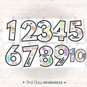 Number Anchor Charts 1-10, Large Number Posters for Preschool, Ten ...
