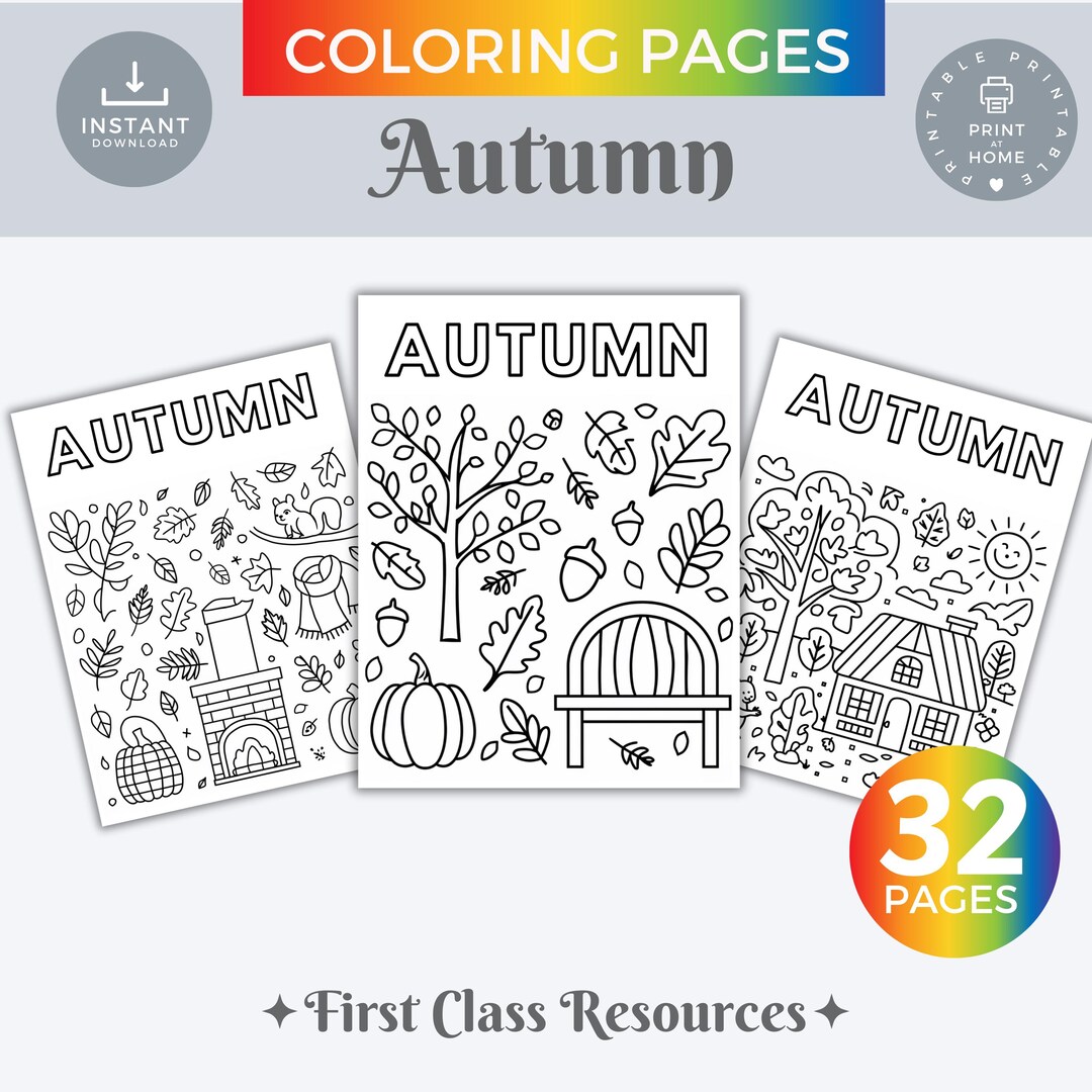 Autumn Coloring Pages for Kids Fall Autumn Coloring Pages Simple ...
