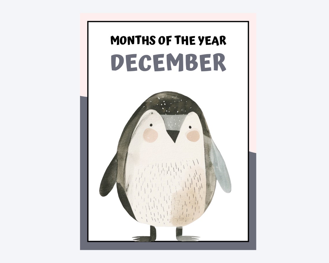 Months of the Year Cards, Months of the Year Printable Posters ...