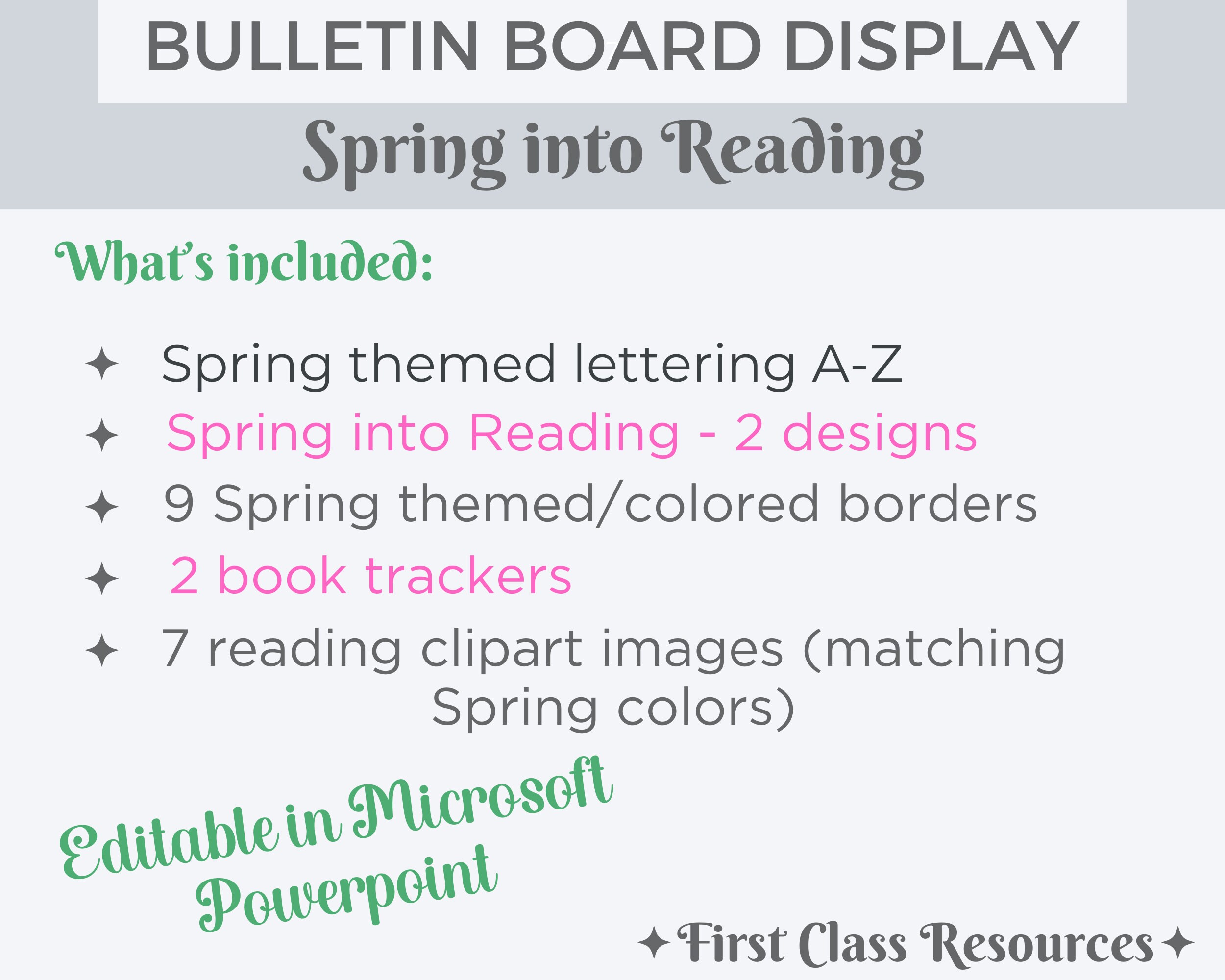 Reading Corner Bulletin Board, Spring Reading Corner Classroom Decor ...