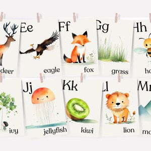 Nature Themed Alphabet Cards, Alphabet Posters Classroom Decor ...
