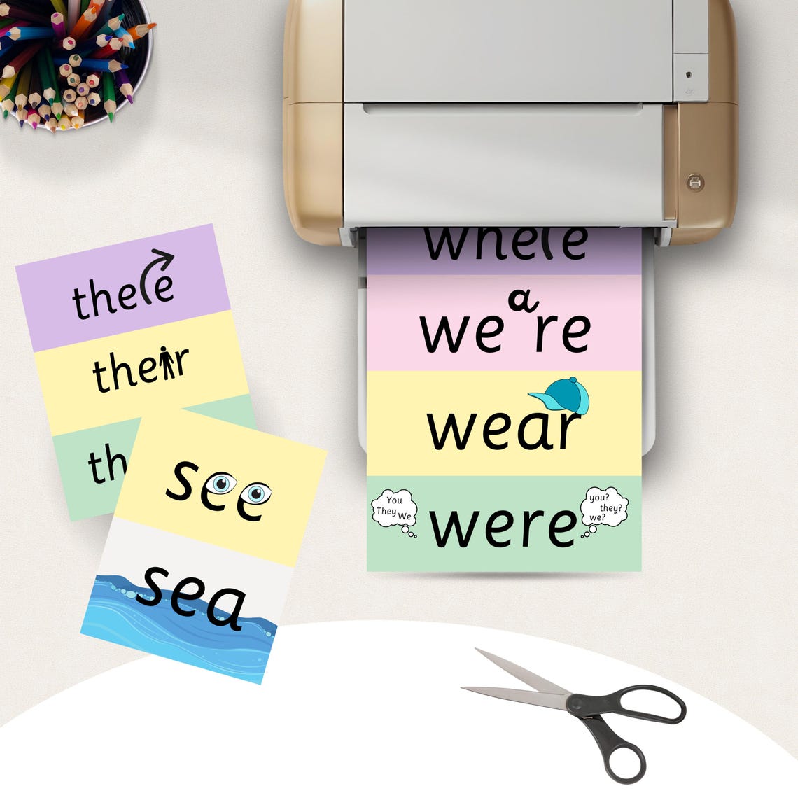 Homophone Classroom Posters Bundle, Pastel Classroom Decor, Spelling ...