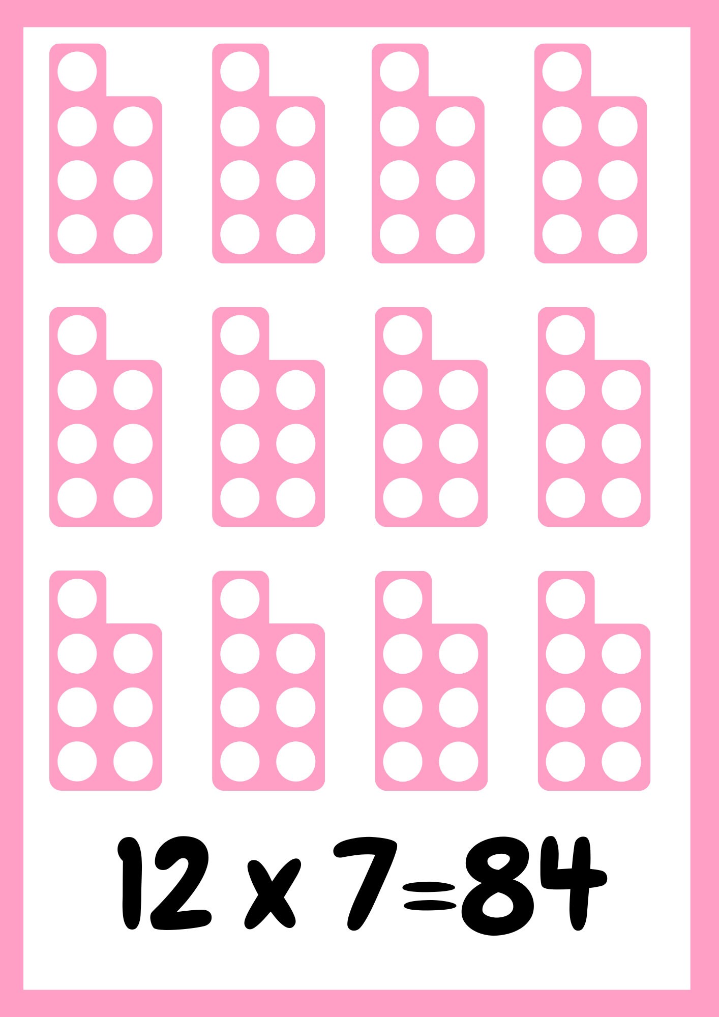 7 Times Table Pack 108 Pages Variety of Images Which Can Be Used on ...