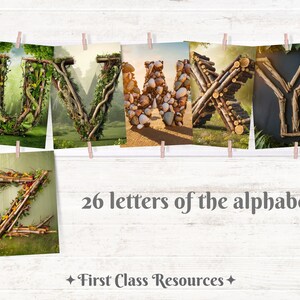 Nature Alphabet Cards Printable, Digital Download, Natural Early Years ...