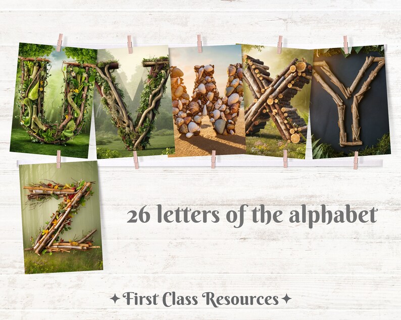 Nature Alphabet Cards Printable, Digital Download, Natural Early Years ...