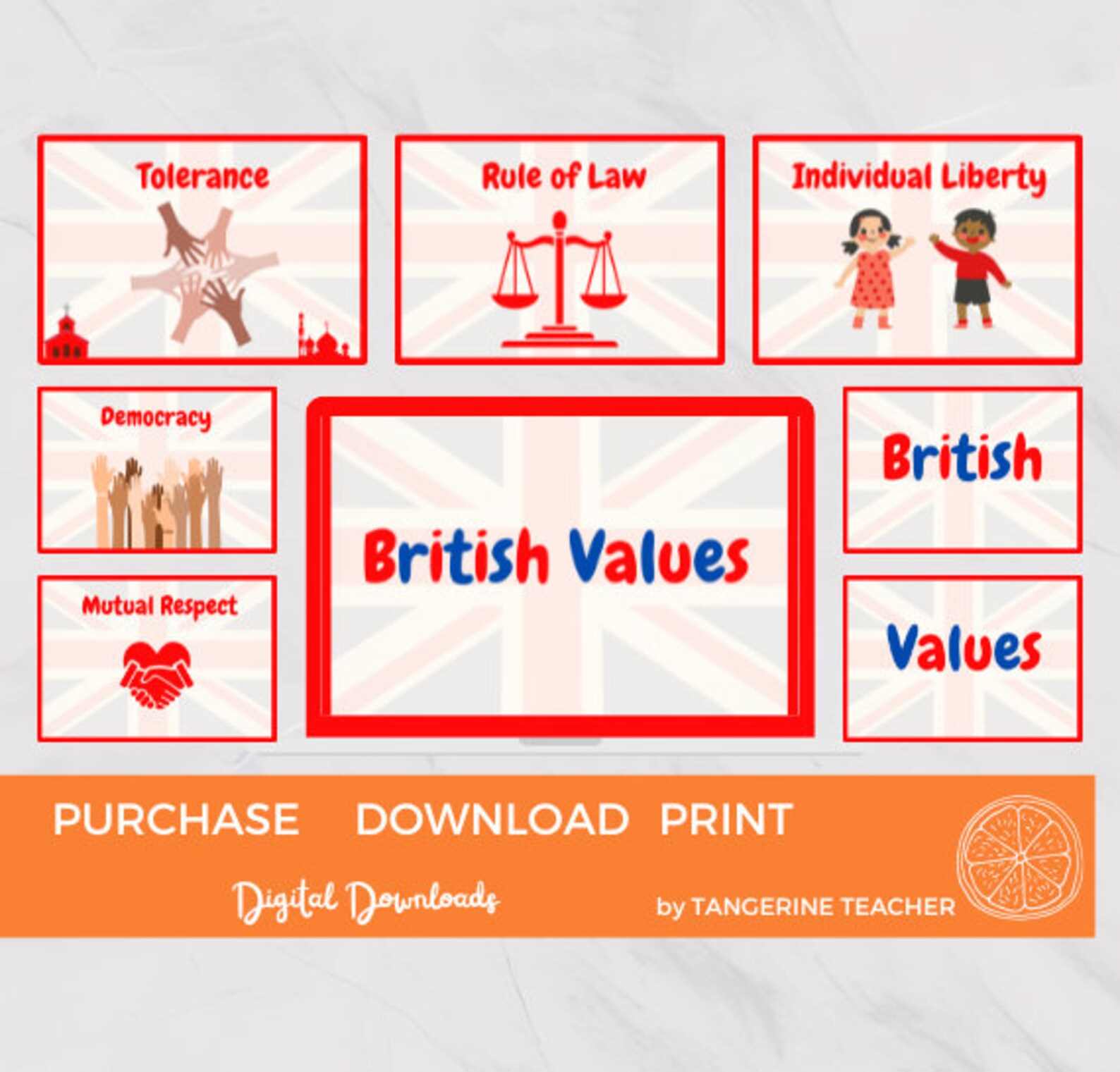British Values Classroom Posters Set of 6 - Etsy