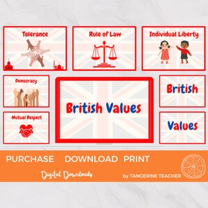 British Values Classroom Posters Set of 6 - Etsy