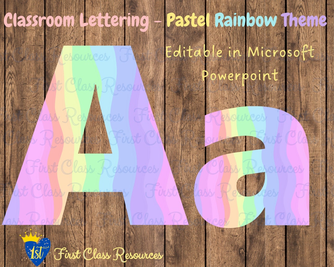 Rainbow Pastel Classroom Display Lettering Classroom Decor Editable ...