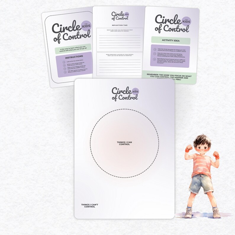 Circle of Control Worksheet for Kids, Emotional Regulation Activity ...