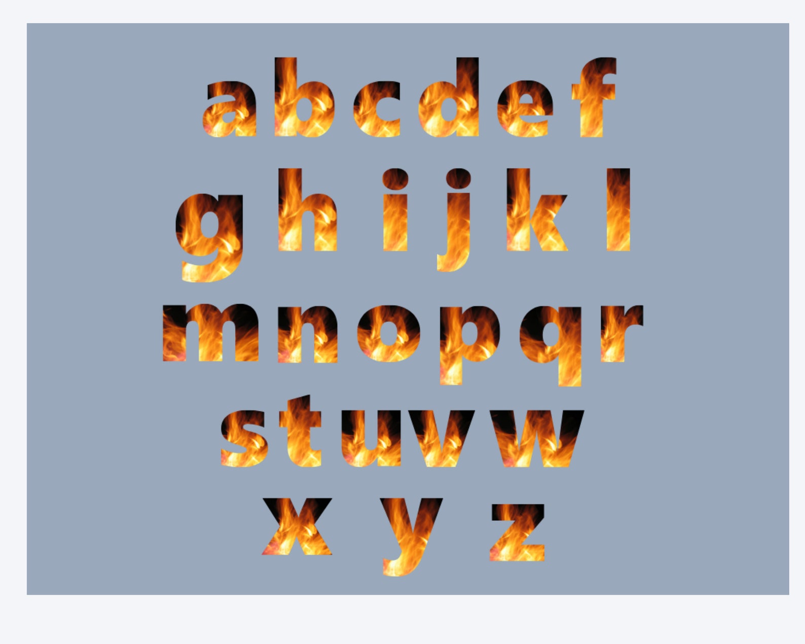 Fire Alphabet Clipart, Fire Alphabet Letters and Numbers, Flaming ...