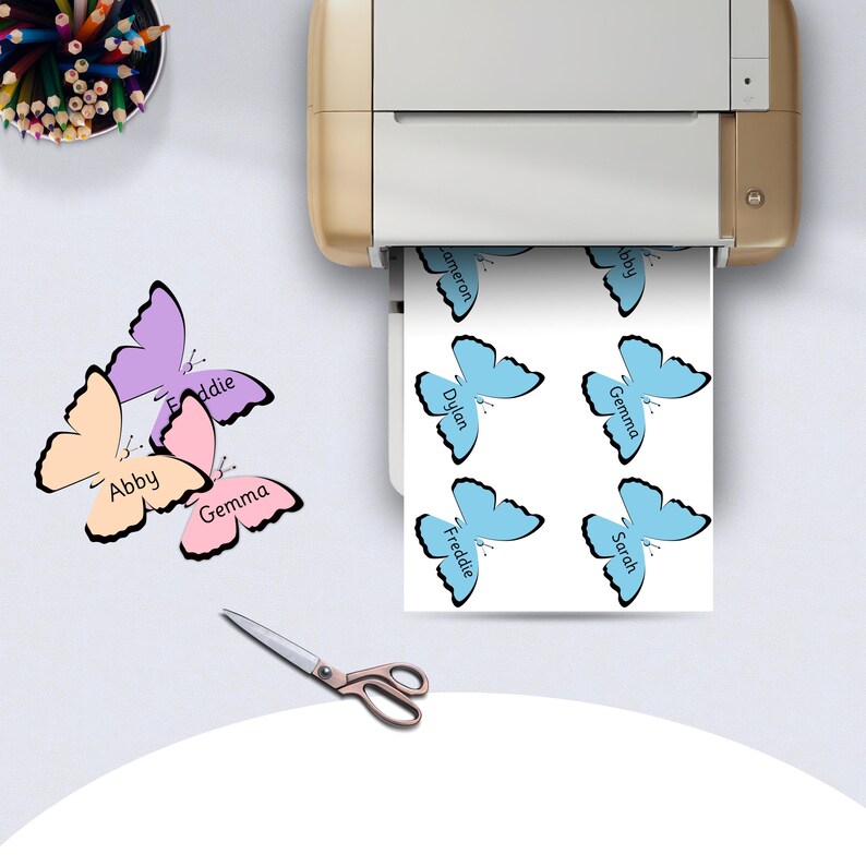 Editable Butterfly Classroom Name Tags Labels, Editable Printable ...
