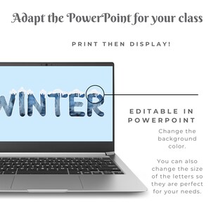 Winter Alphabet Clipart, Winter Display Lettering, Winter Alphabet ...
