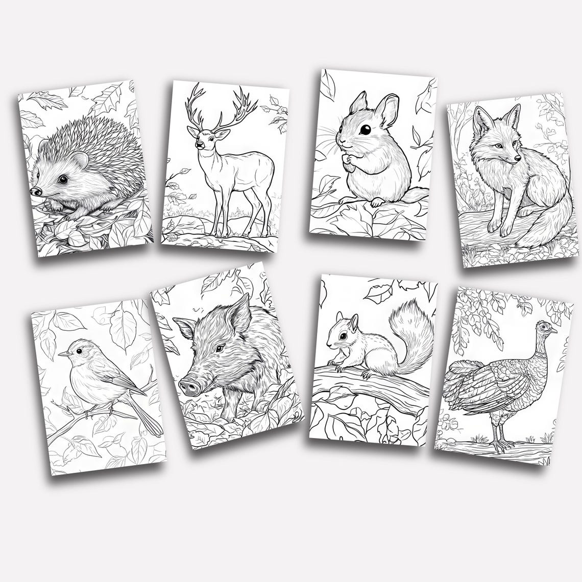 Autumn Animals Coloring Pages for Kids Fall Autumn Coloring Pages ...