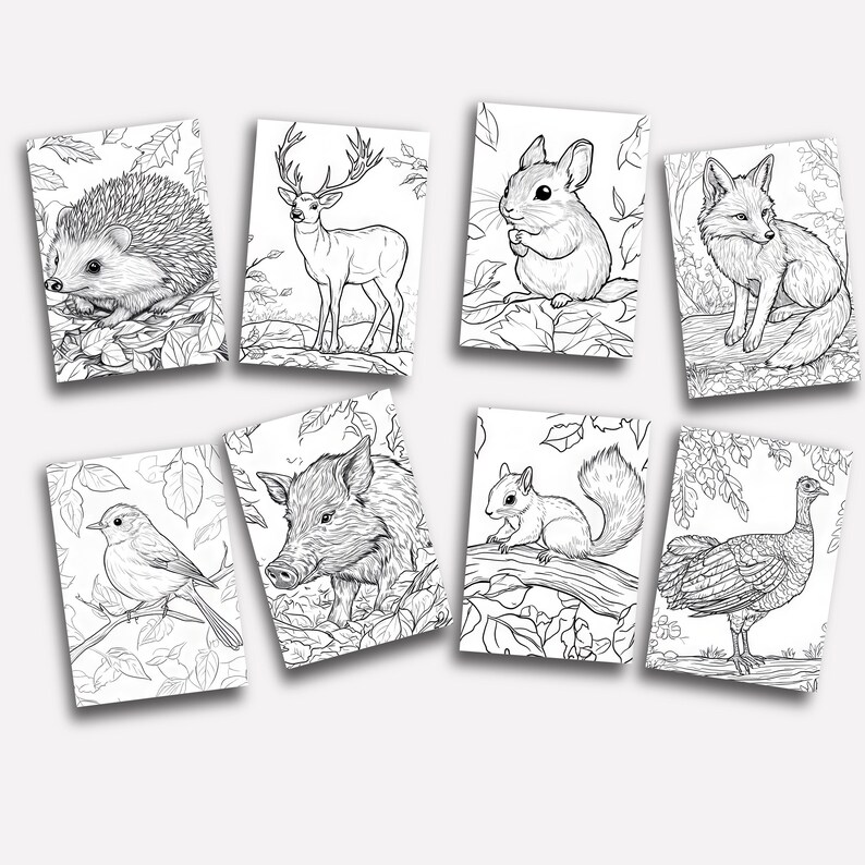 Autumn Animals Coloring Pages for Kids Fall Autumn Coloring Pages ...