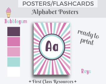 Printable Alphabet Flash Cards, Classroom Decor, Toddlers Preschool ...