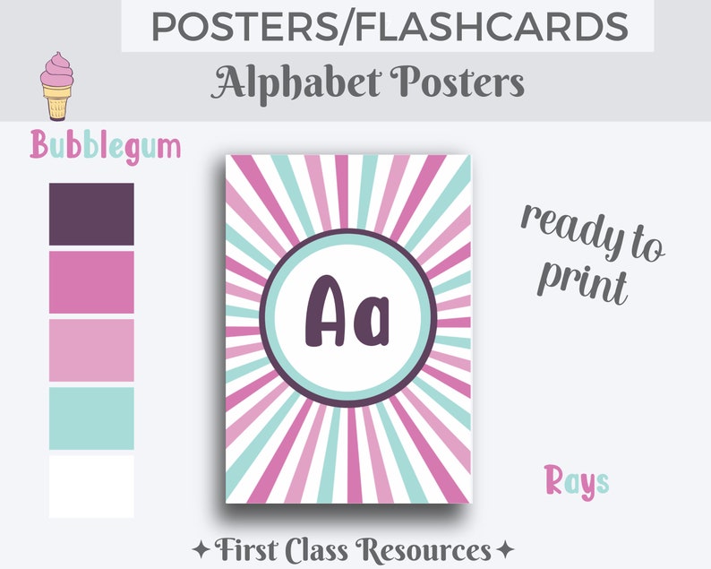 Printable Alphabet Flash Cards, Alphabet Posters, Classroom Decor ...