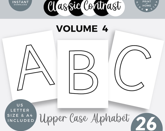 Large Printable Alphabet Letters A-Z. - Etsy Canada
