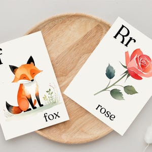 Nature Themed Alphabet Cards, Alphabet Posters Classroom Decor ...