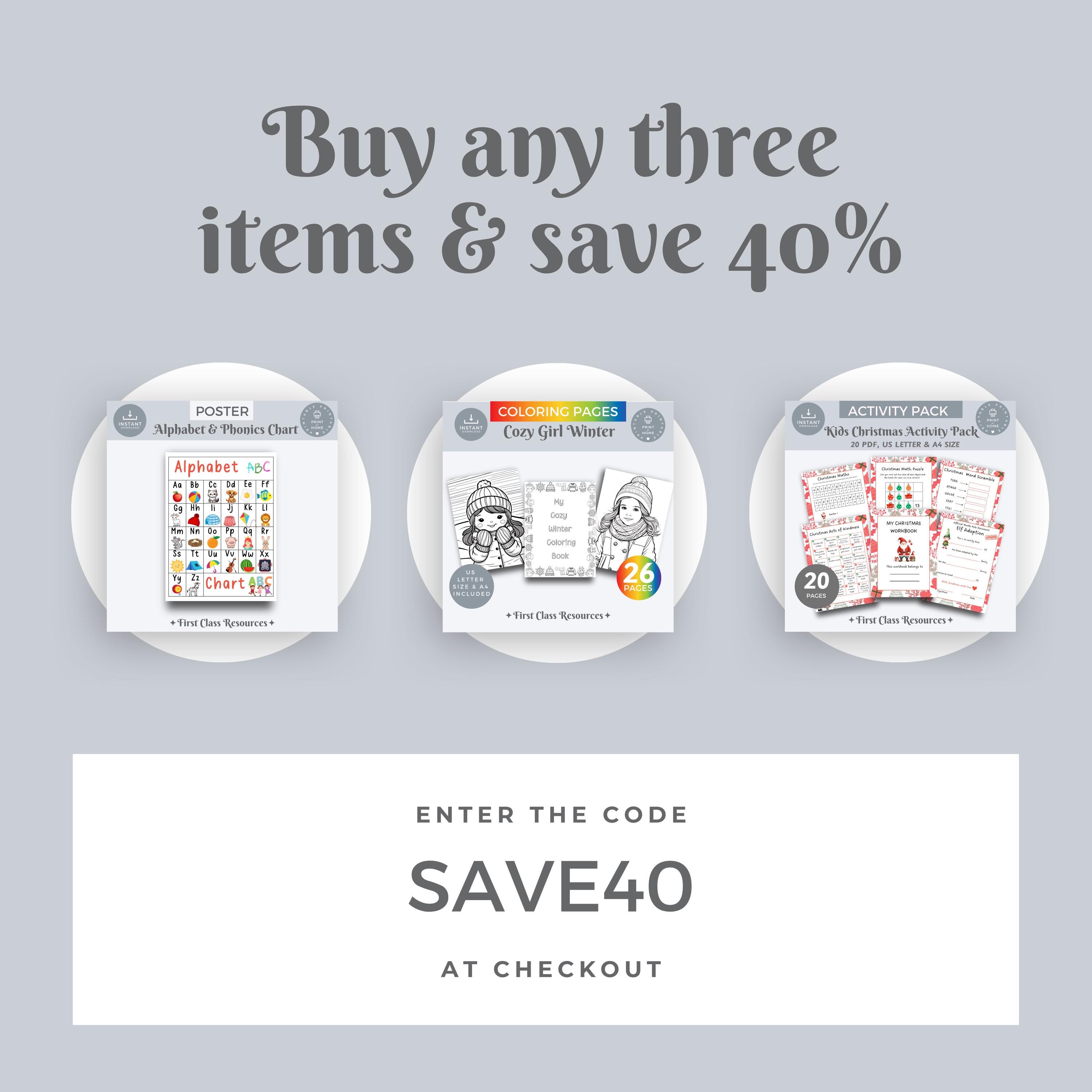 ABC Phonics Poster, Alphabet Poster Classroom Decor, Alphabet Chart ...